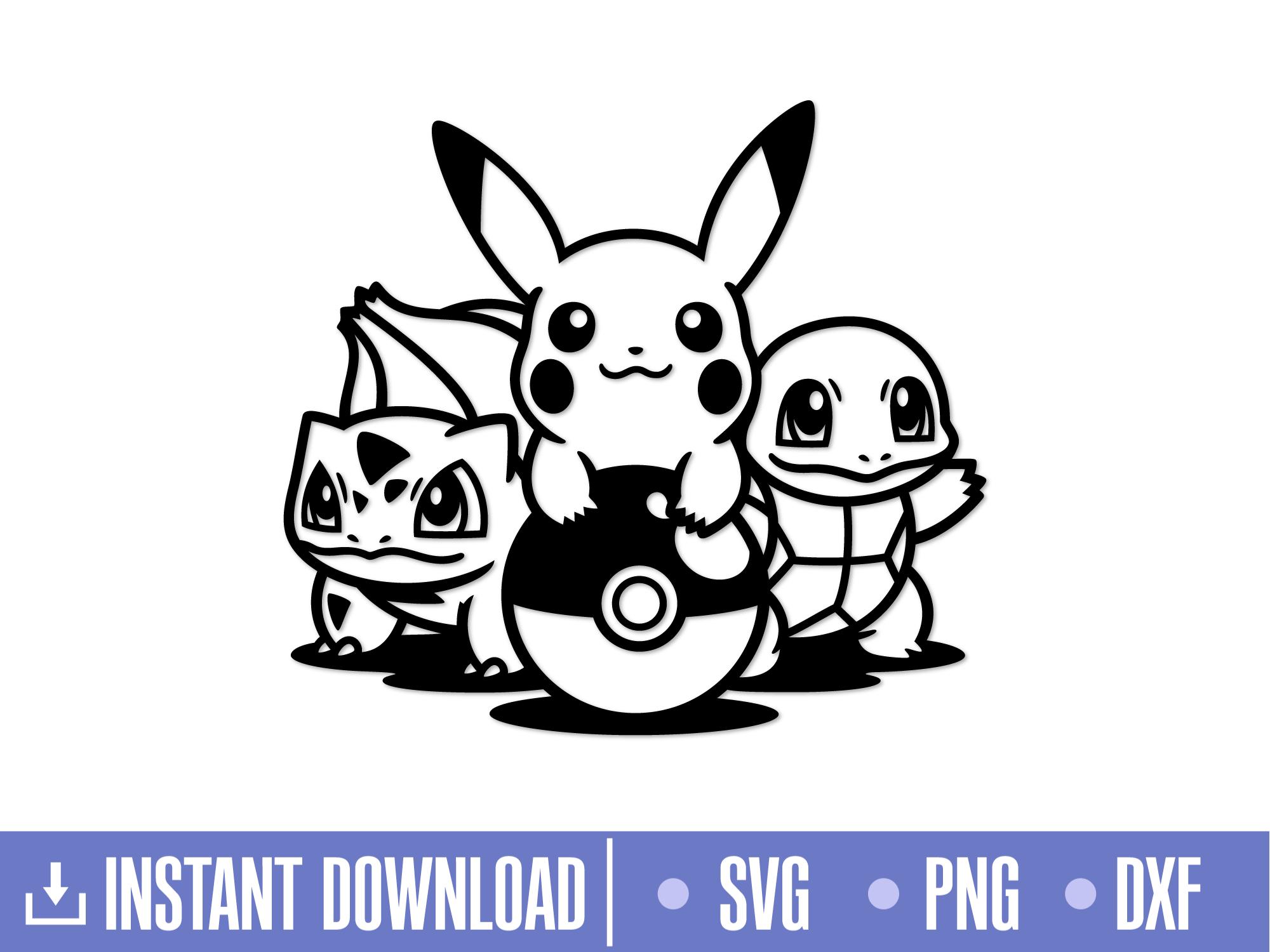 Poke Svg, Ball Svg, Pika Friends Svg, Characters SVG, Cut Files for ...