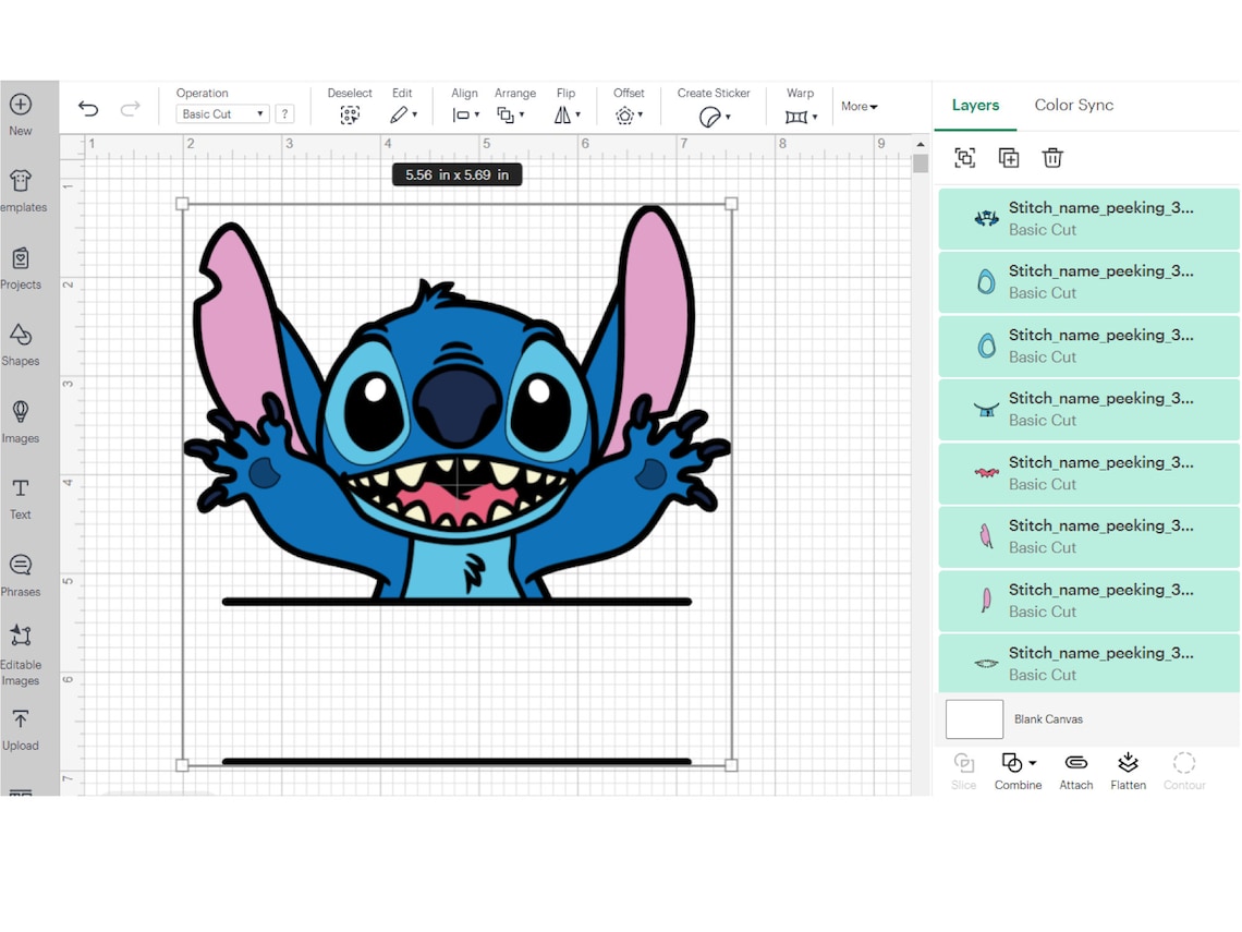 Stitch Svg, Stitch Peeking SVG, Stitch Layered Svg, Cut Files for ...