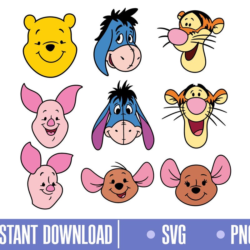 Winnie the Pooh Svg Face - Etsy
