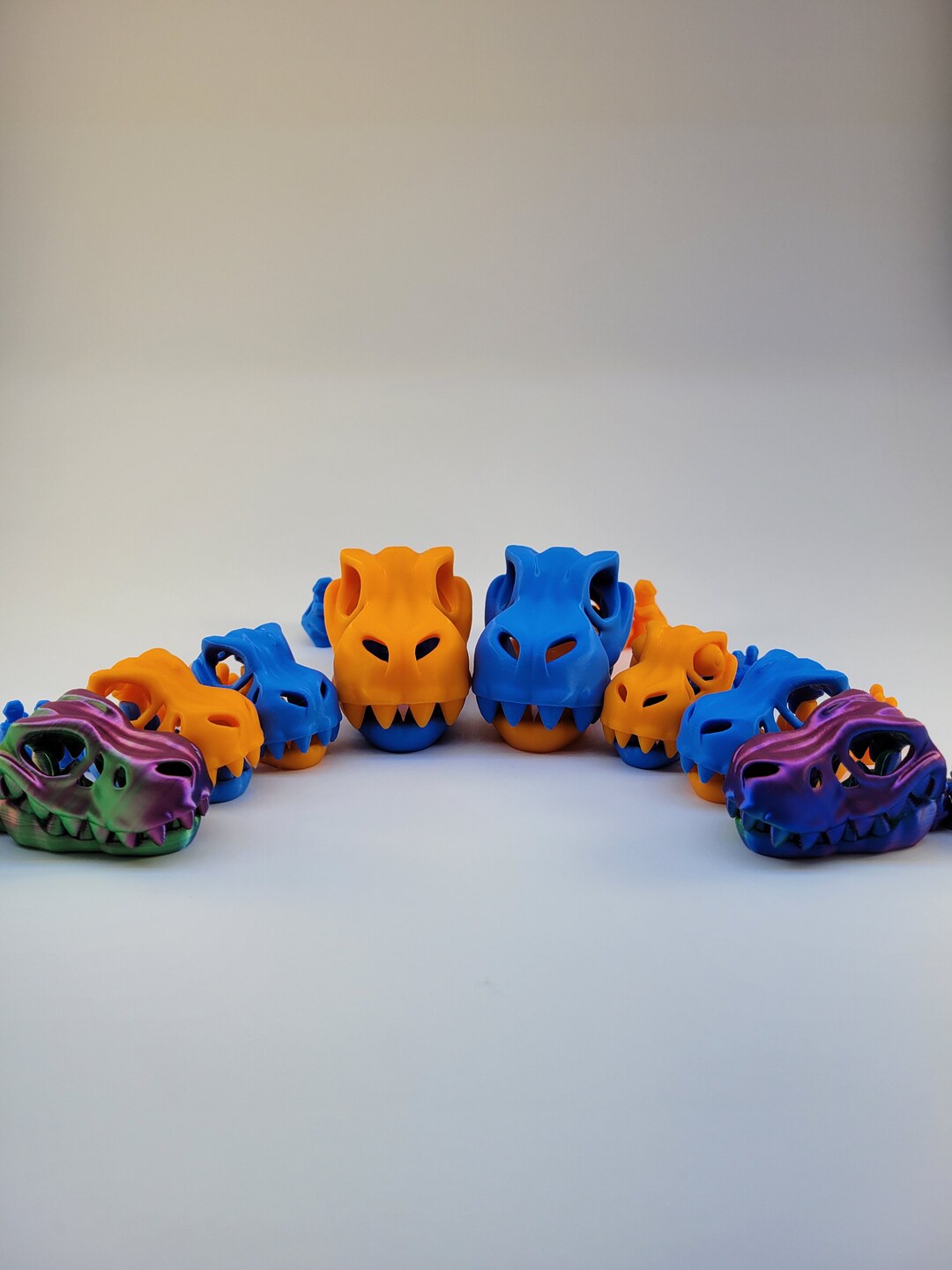 Flexi T-rex Skull Keychain by Flexifactory, Office, Desk, Fidget Toy ...