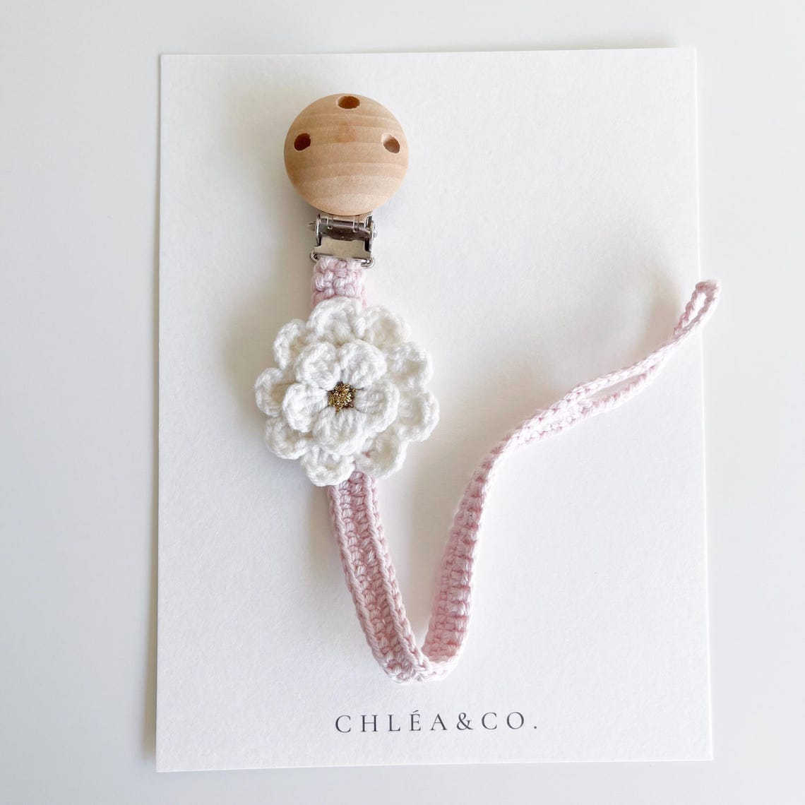 Flower Crochet Dummy Clip | Dummy Holder | Dummy Chain | Pacifier Clip ...
