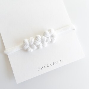 Mini Periwinkle Crochet Headband | Flower Girl | Baby Headband ...