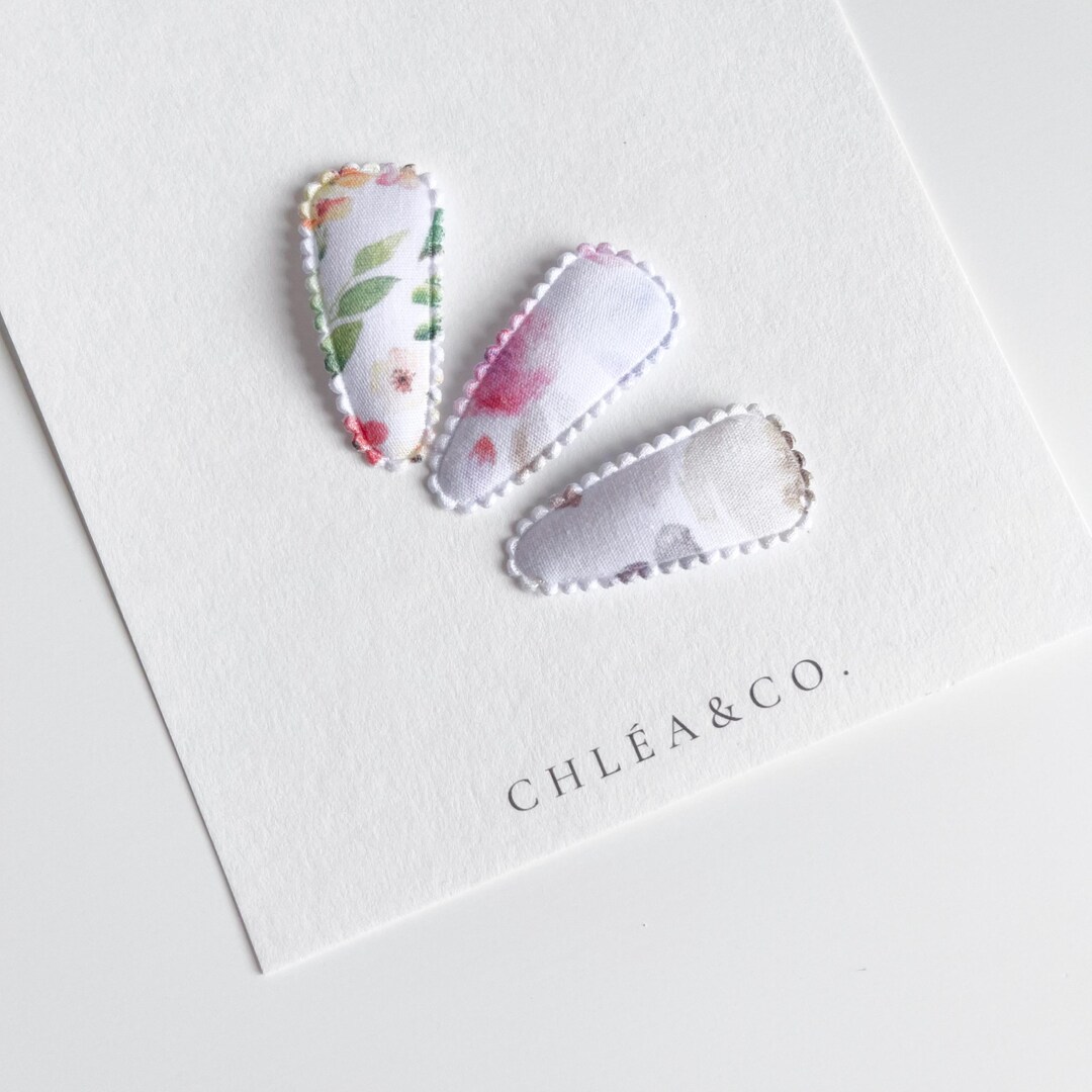 Petite Pink Bloom | Mini Snap Clip | Fabric Hair Clip | Baby Hair Clip ...