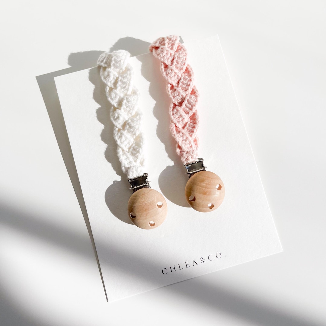 Crochet Dummy Clip | Dummy Holder | Dummy Chain | Pacifier Clip ...