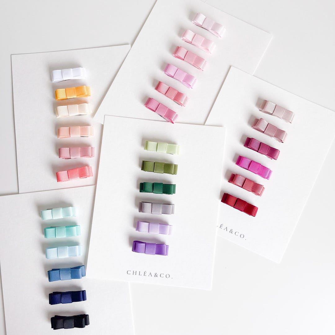 Baby Fine Hair Snap Clip | Hair Clips | Mini Ribbon Bow | Baby Girl ...