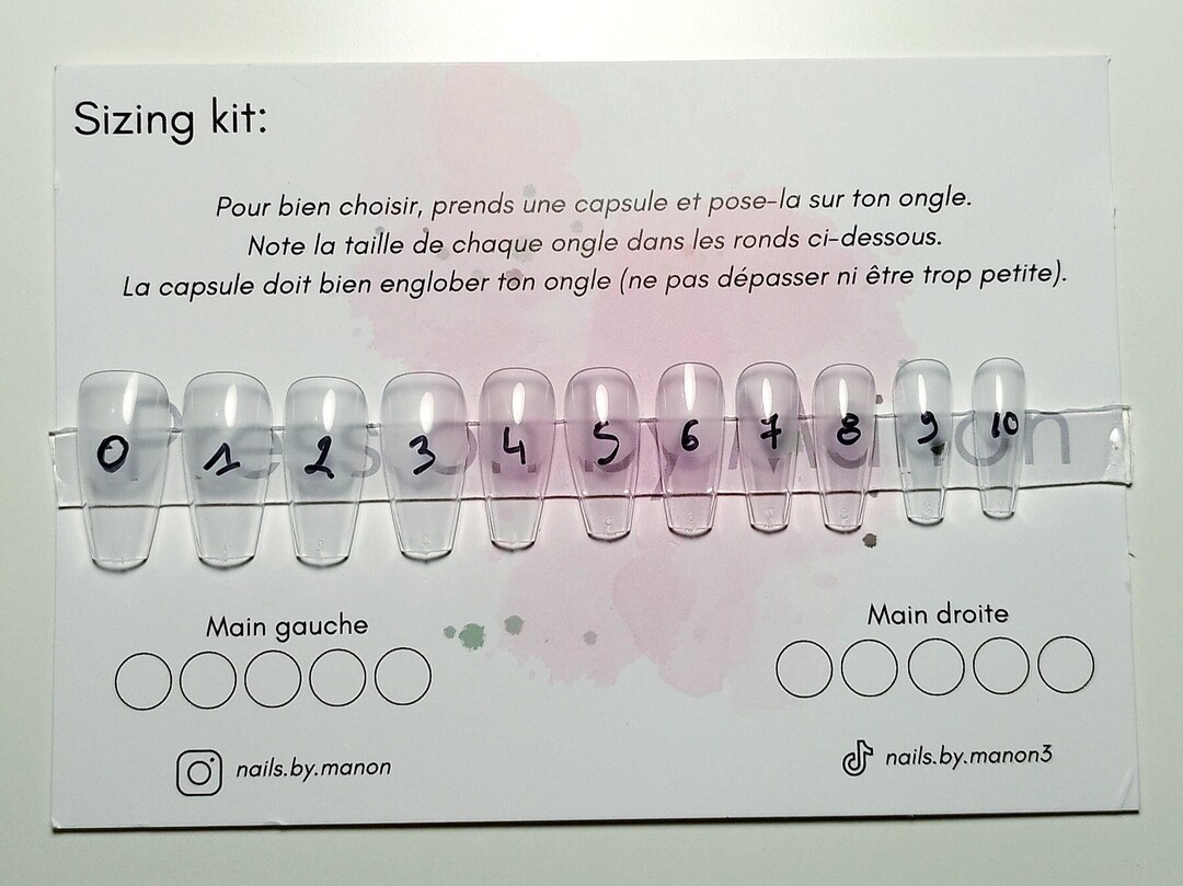 Sizing Kit for False Nails press on Nails - Etsy