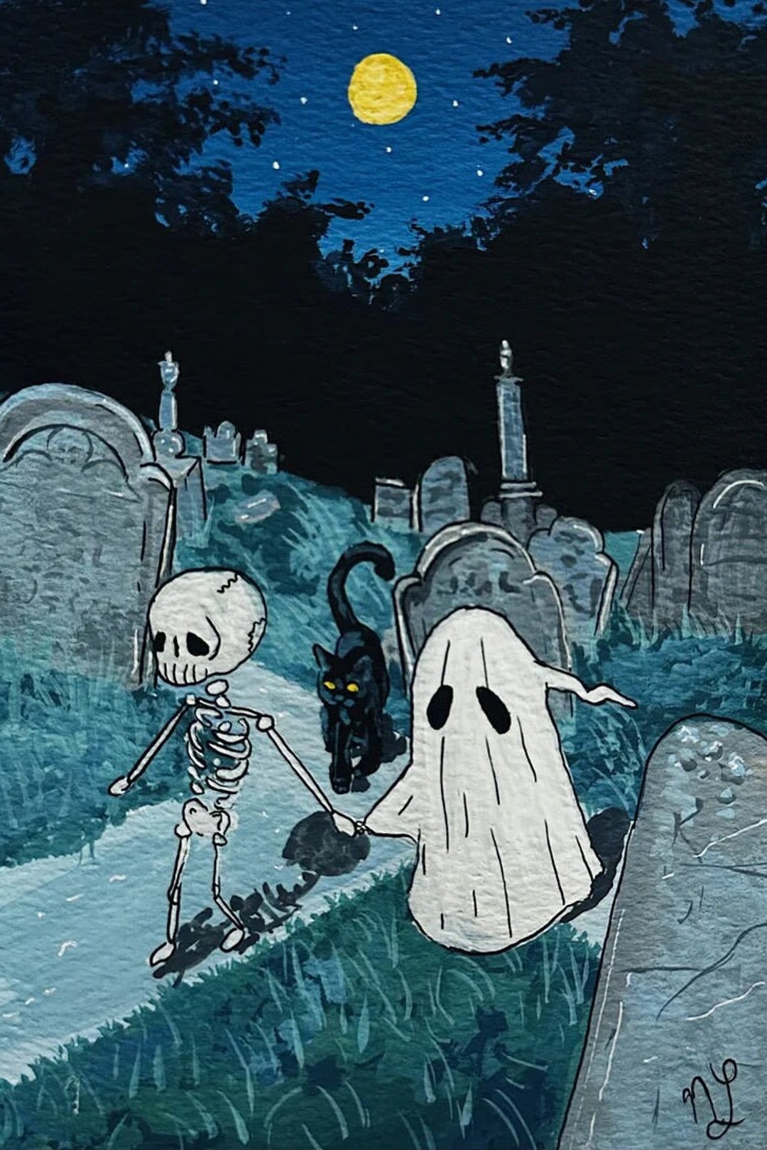Graveyard Print - Etsy
