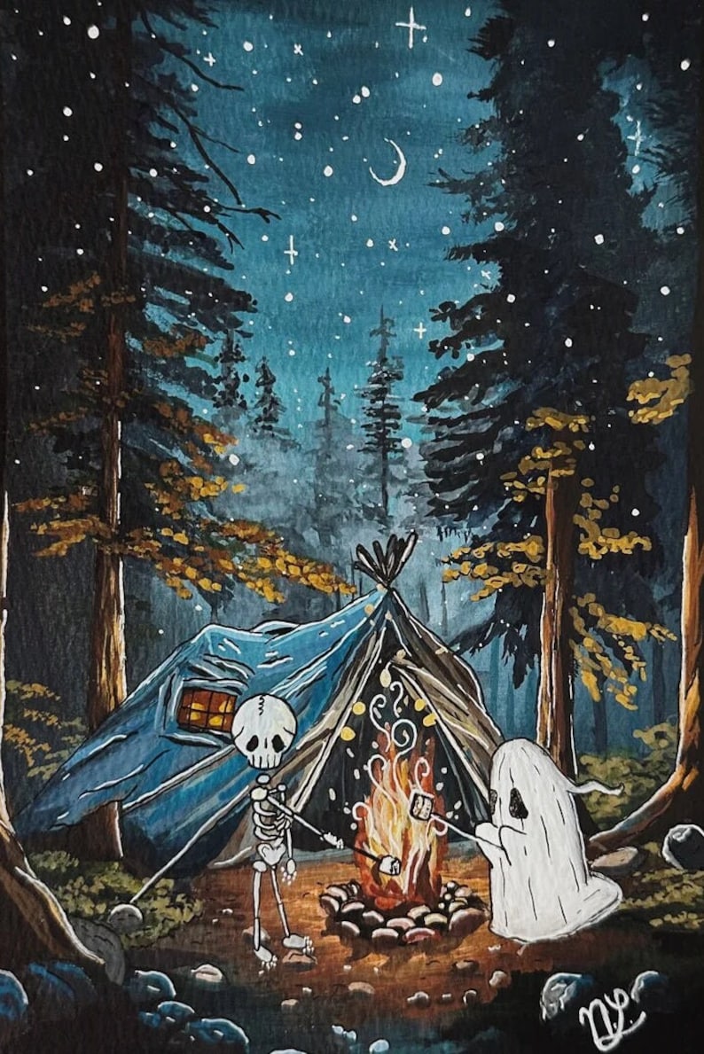 Campfire Print - Etsy