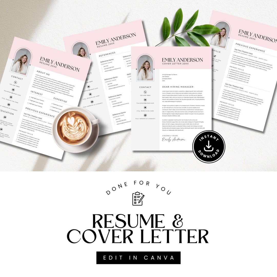 Resume and Cover Letter Template, Editable Curriculum Vitae, Eye ...