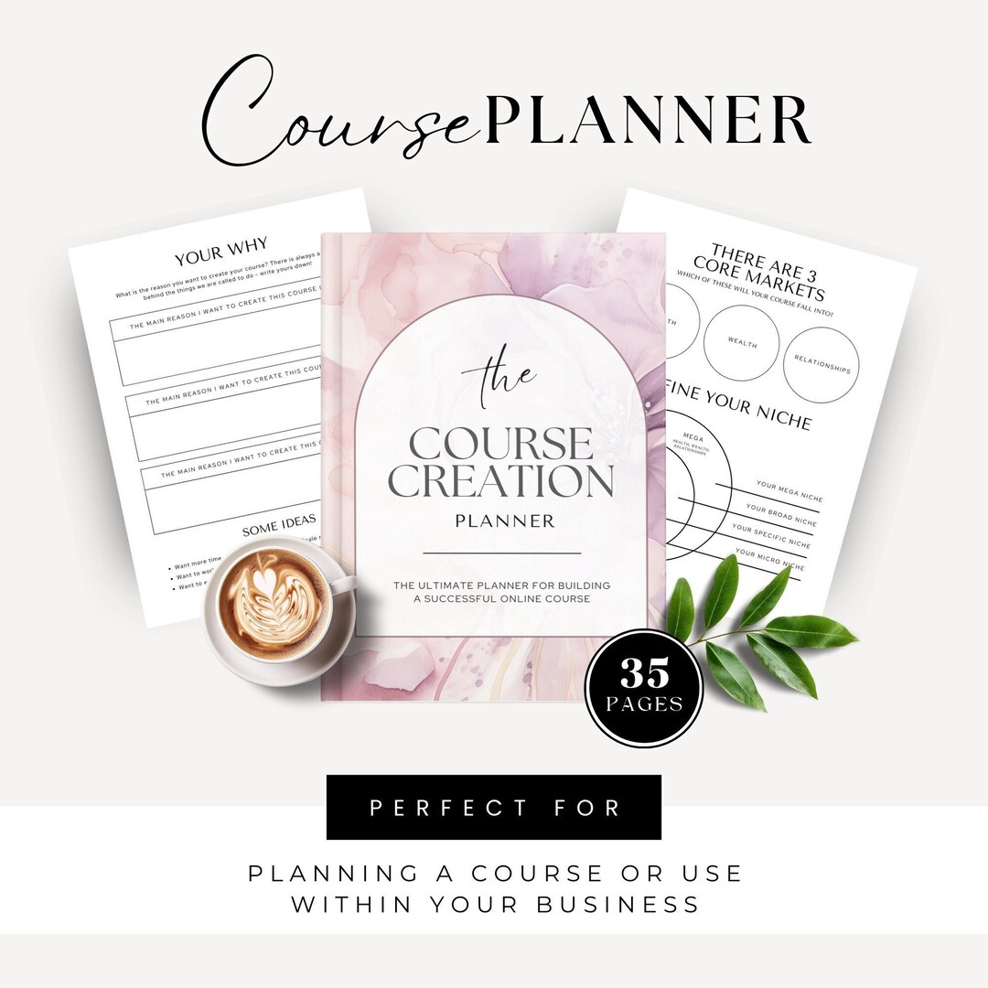 Course Creation Planner Canva Template, Printable Course Creator Launch ...
