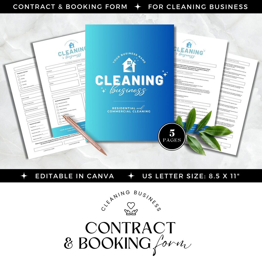 Client Intake Form Cleaning Company, Cleaning Service Client Booking ...