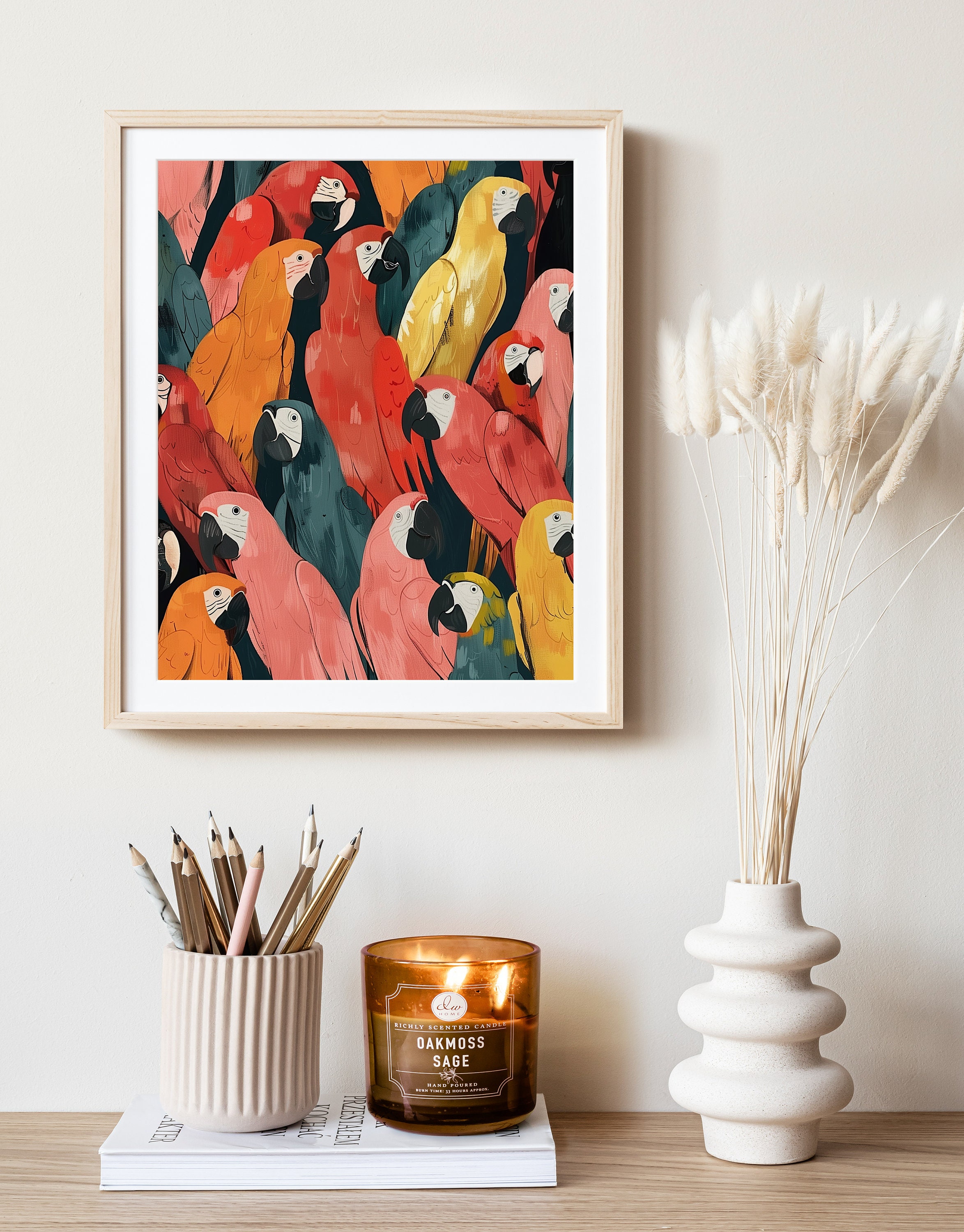 Parrot Wall Art, Parrot Art, Macaw, Parrot Decor, Scarlet Macaw ...