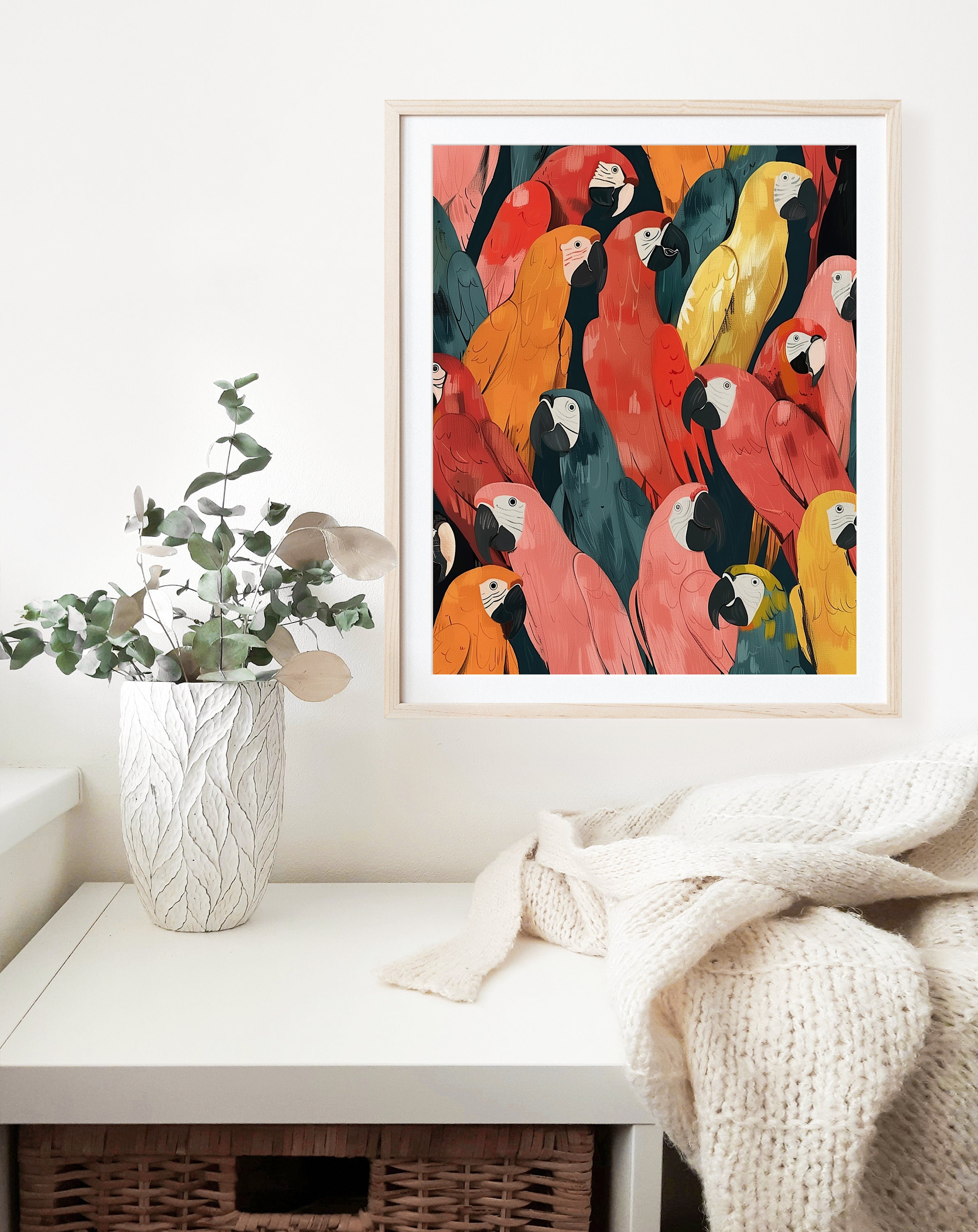 Parrot Wall Art, Parrot Art, Macaw, Parrot Decor, Scarlet Macaw ...
