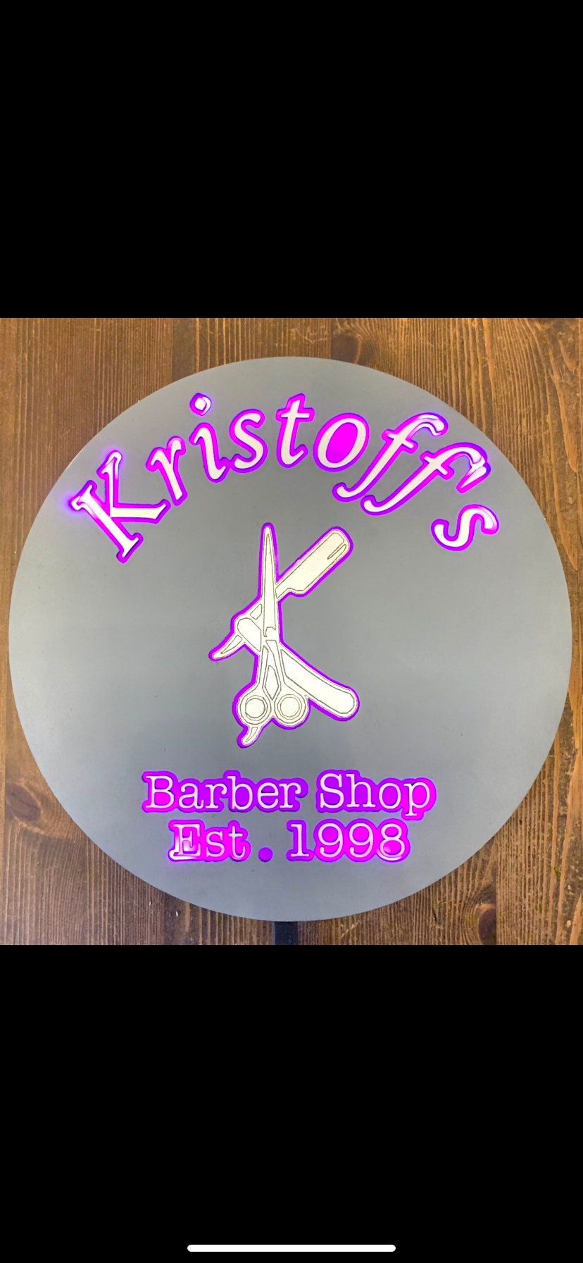 Custom LED Sign Logo Sign Wooden Sign Remote Controlled - Etsy