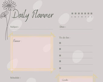 Colorful Daily Planner Digital Download Printable - Etsy