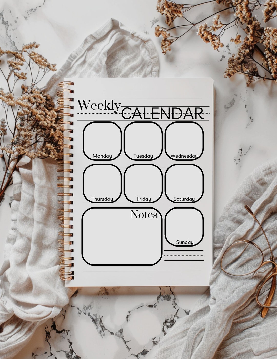 Simple Weekly Planner, Printable Weekly to Do List, Week at a Glance ...