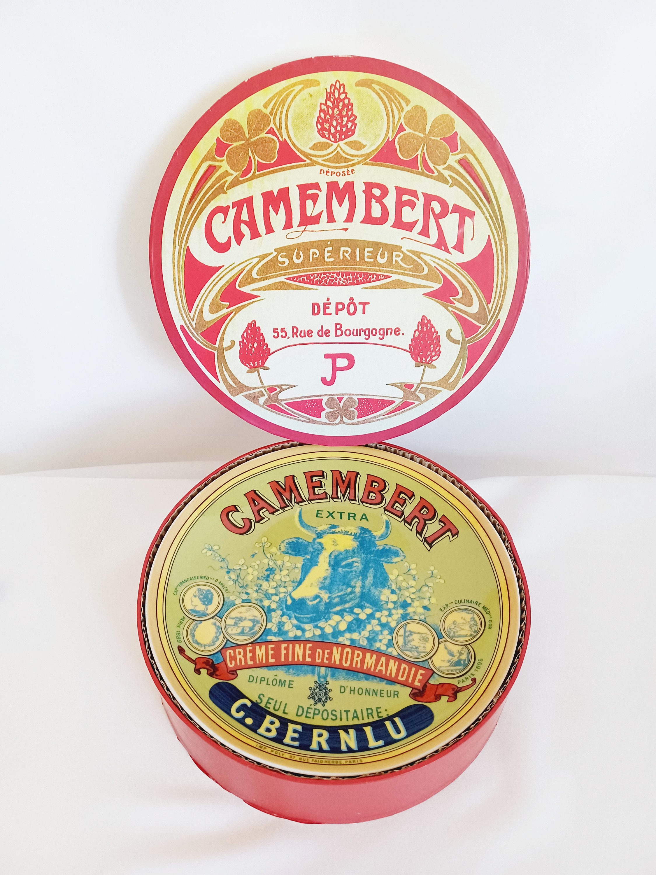 4 French Camembert Plates Bia Cordon Bleu, Camembert Plate 8'', Host ...