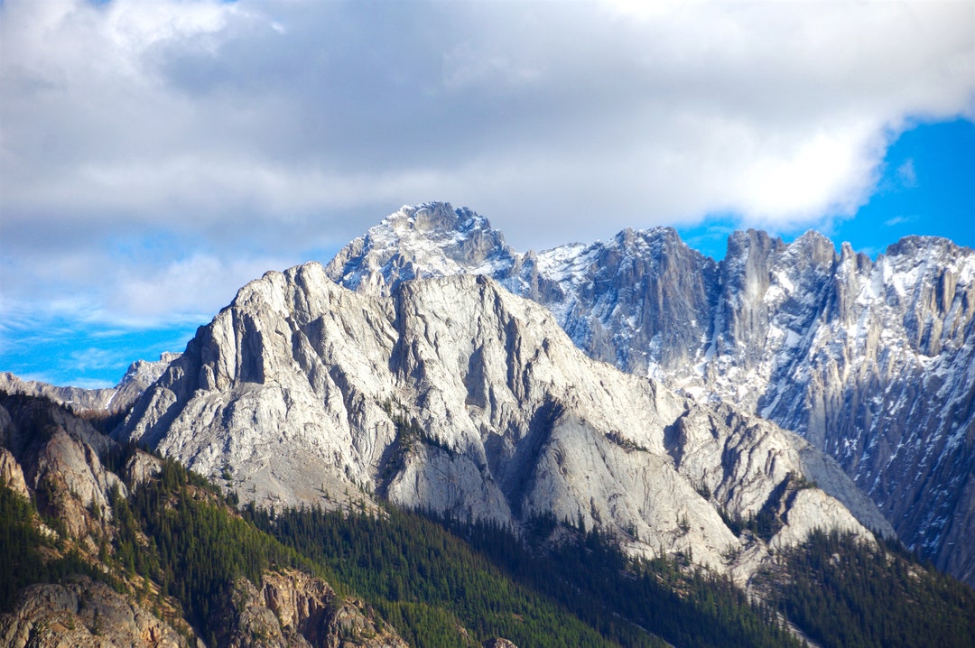 Sunny Fall Mountain Rock Face - Photo Print - Etsy