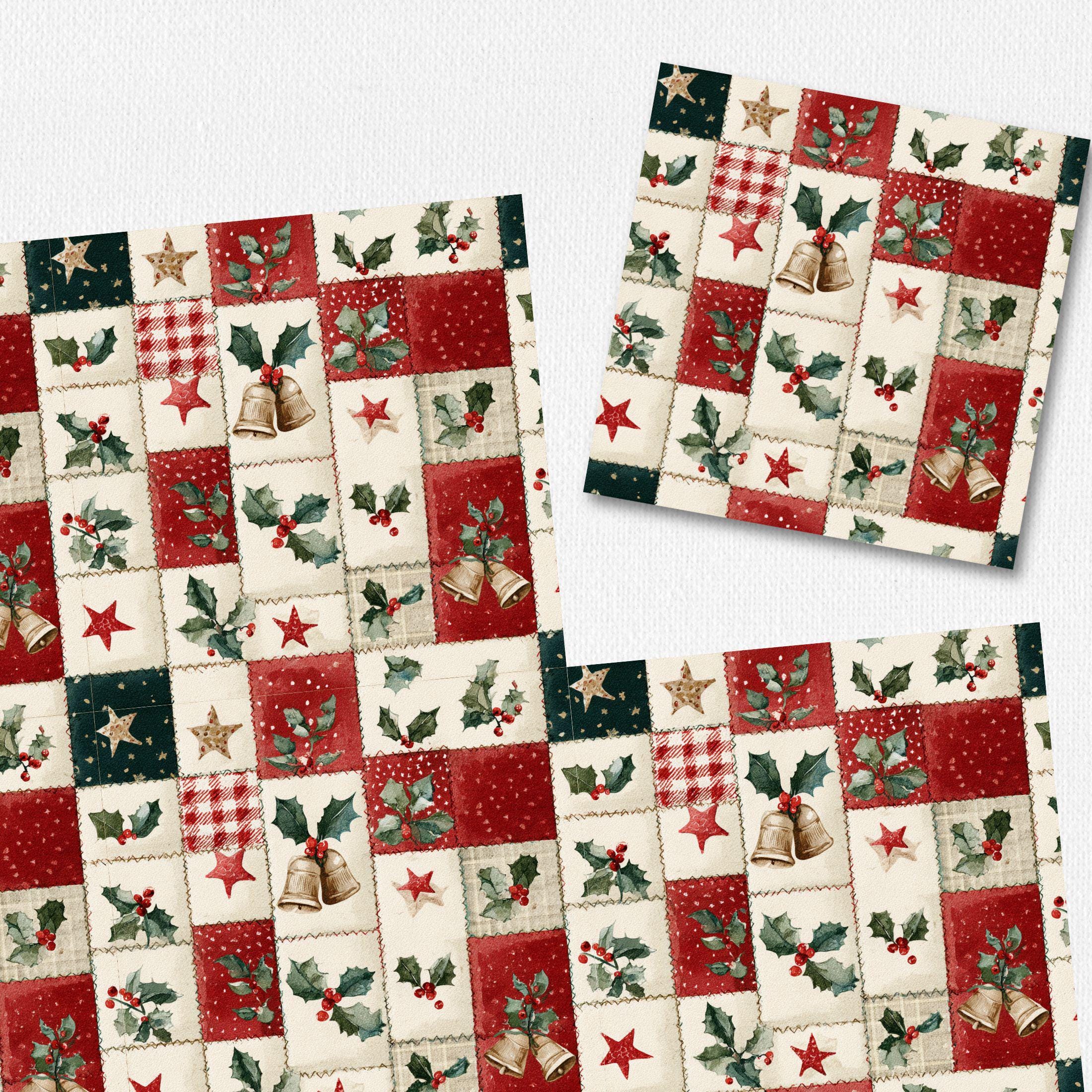 Christmas Patchwork Pattern 37 PNG, Seamless Textile Holiday Background ...