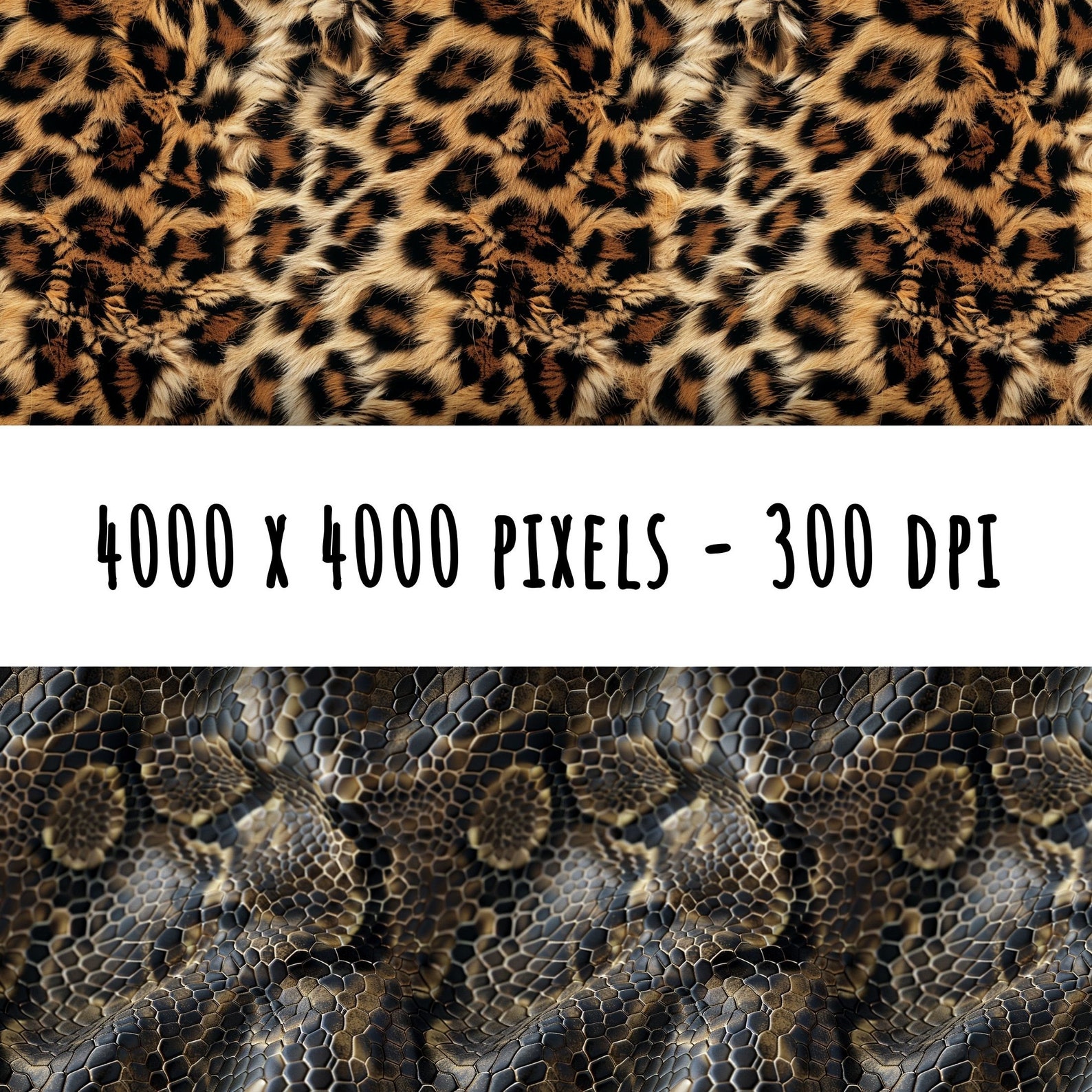 40 Animal Textures, Realistic Animal Fur Digital Papers, Watercolor ...