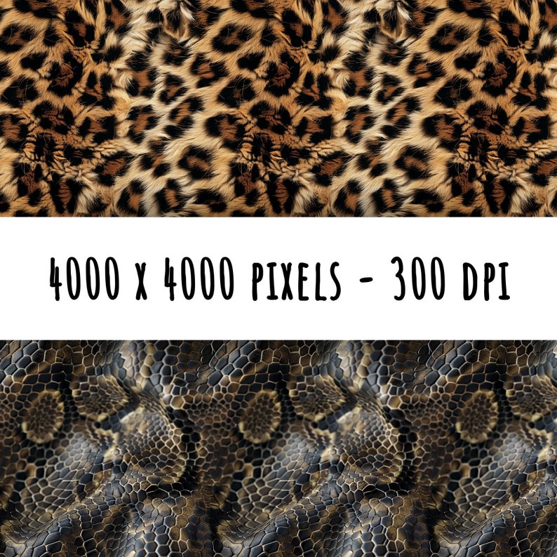 40 Animal Textures, Realistic Animal Fur Digital Papers, Watercolor ...