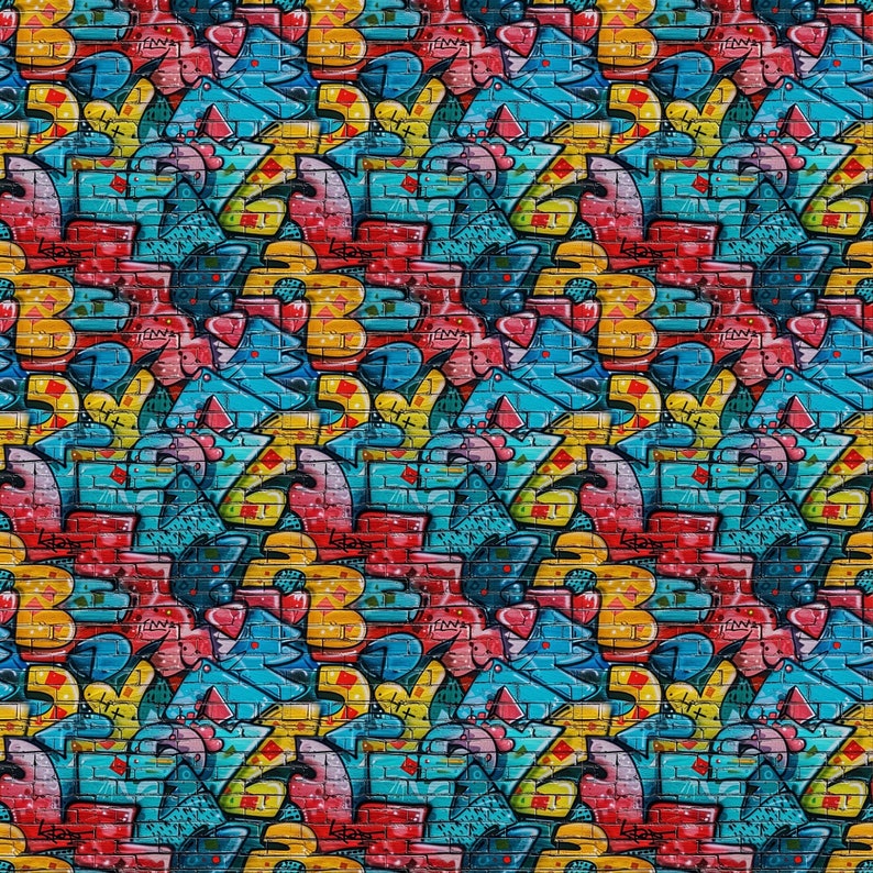 42 Graffiti Wall Digital Papers: Street Art Backgrounds (digital ...