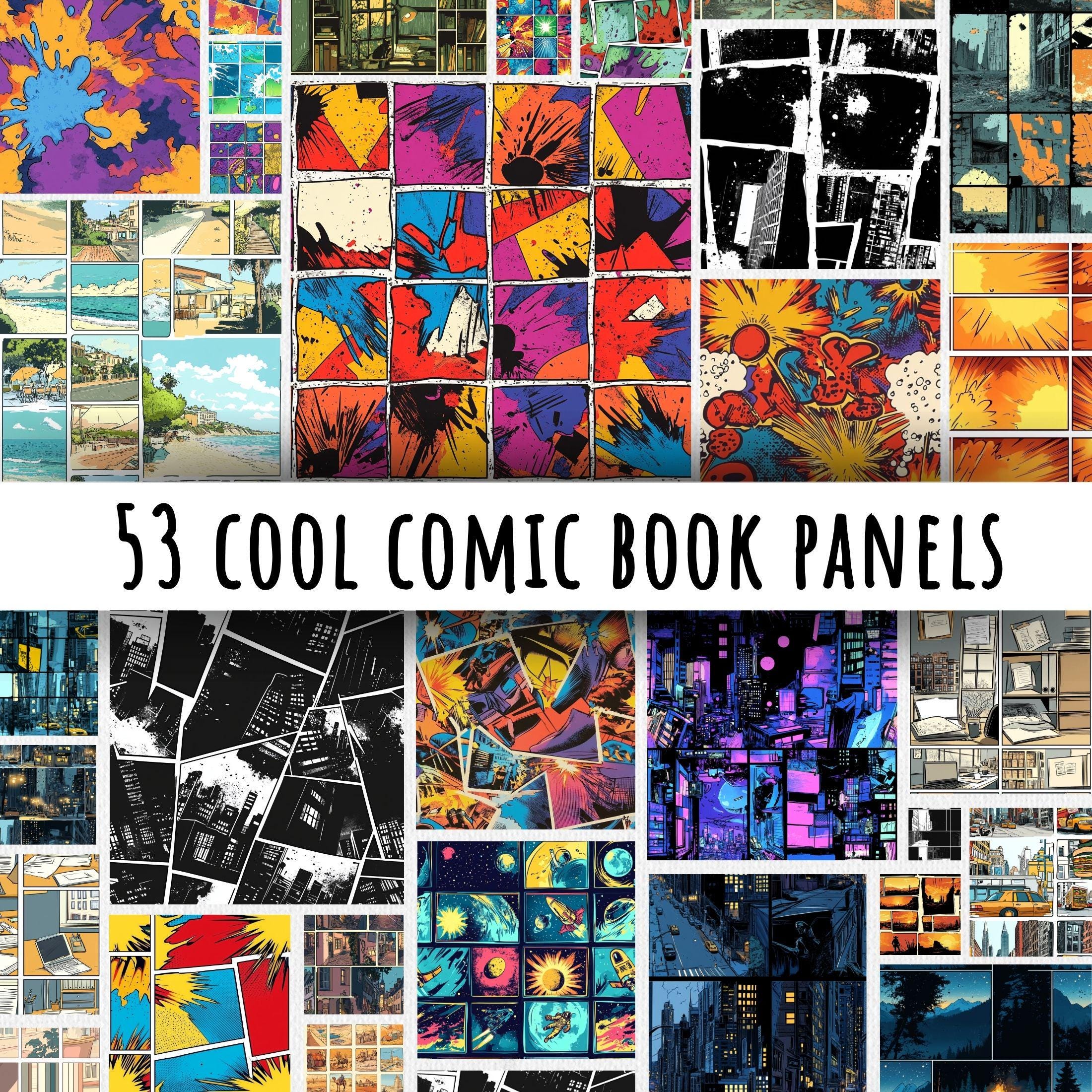 53 Comic Book Digital Papers: Seamless Superhero Patterns (commercial ...