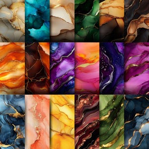 72 Alcohol Ink Digital Papers: Abstract Art Backgrounds (instant ...