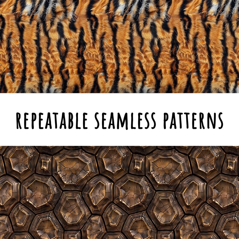 40 Animal Textures, Realistic Animal Fur Digital Papers, Watercolor ...