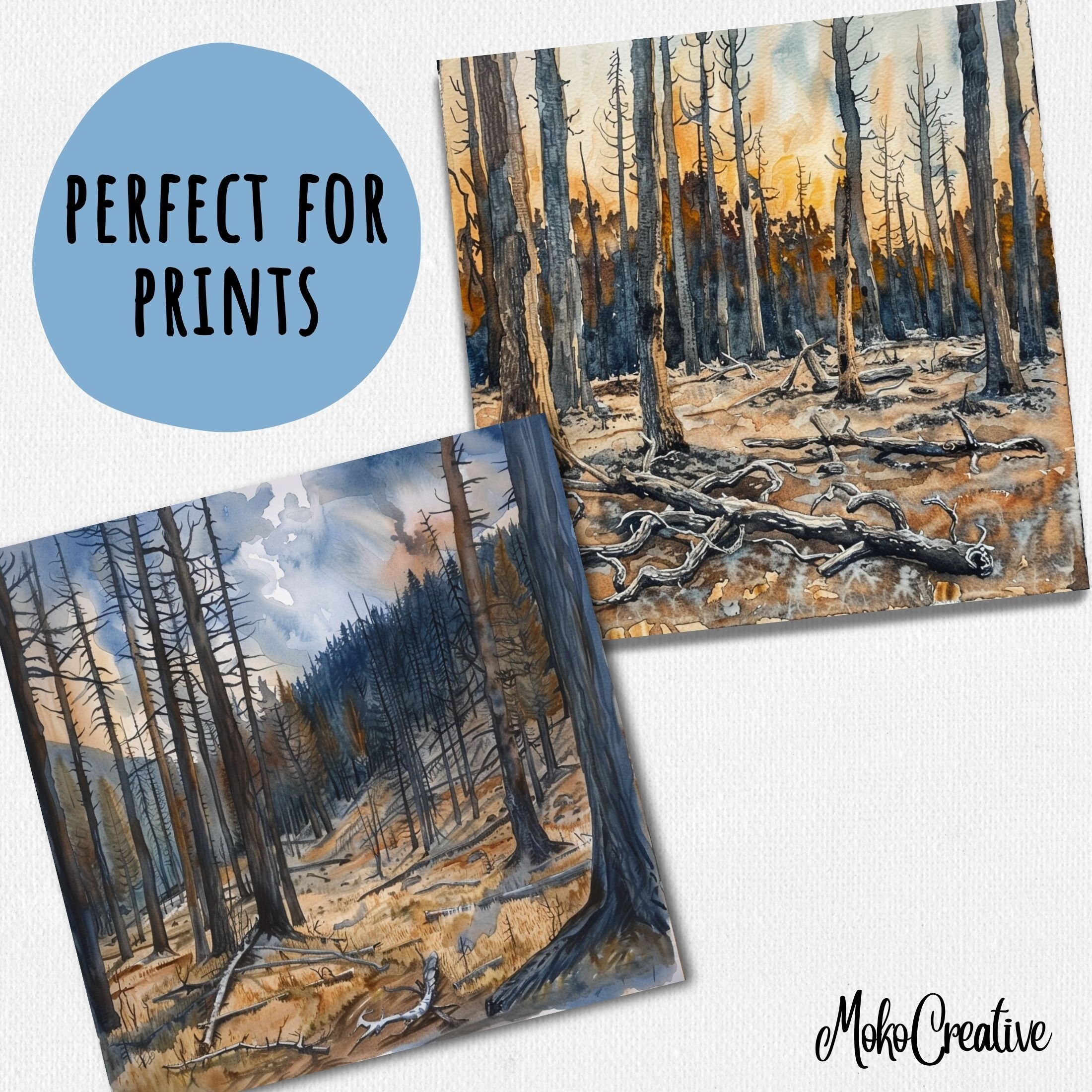15 High Quality Forest Drought Designs, Watercolor Pine Trees, Forest ...