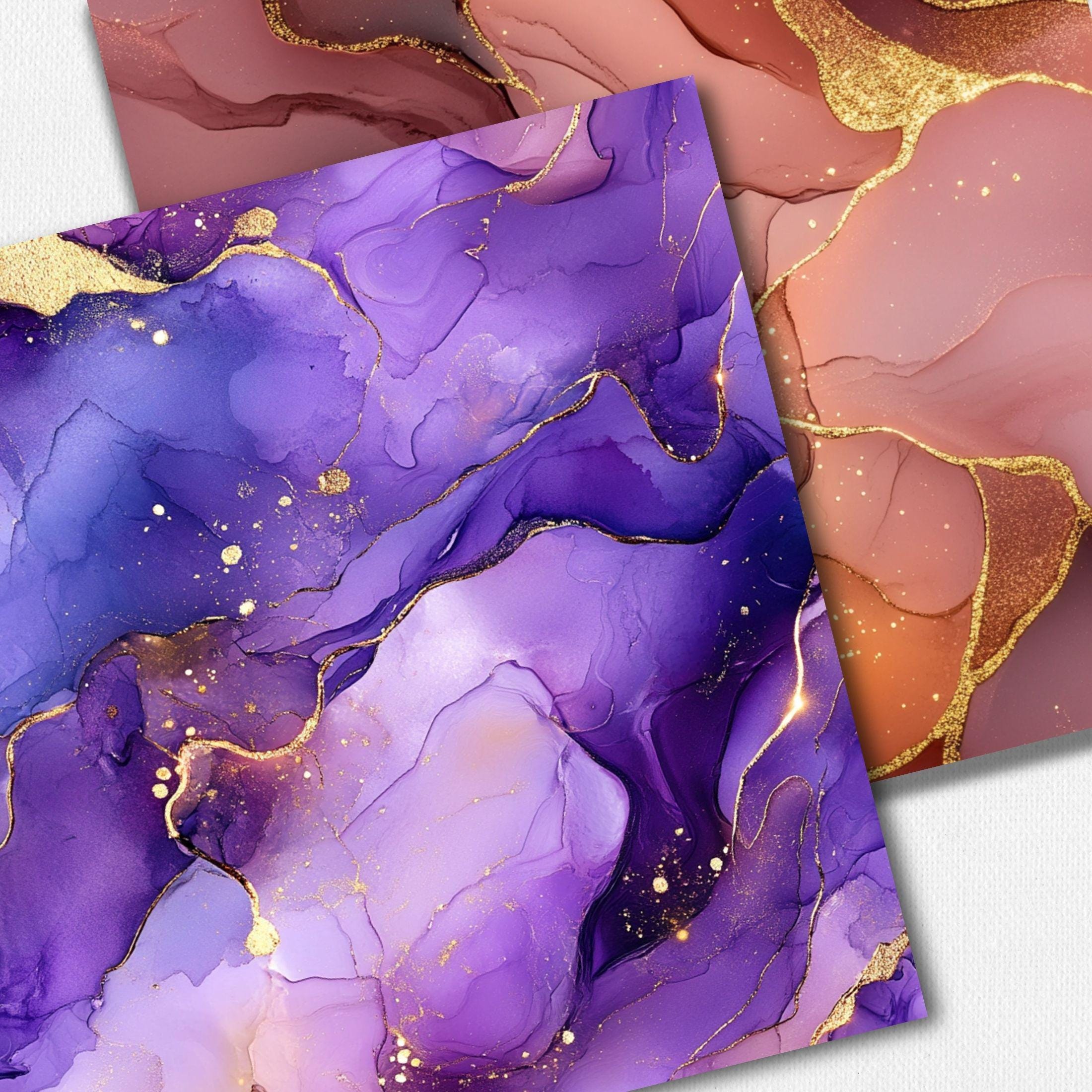 72 Alcohol Ink Digital Papers: Abstract Art Backgrounds (instant ...