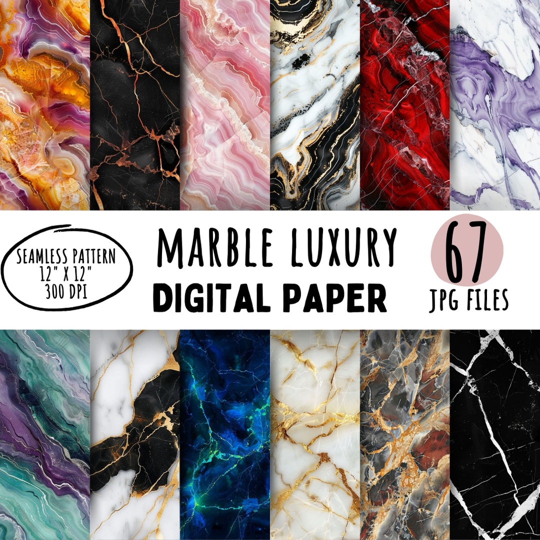 67 Luxurious Marble Digital Papers, Carrara Marble Stone Seamless ...