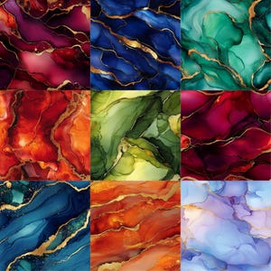 72 Alcohol Ink Digital Papers: Abstract Art Backgrounds (instant ...