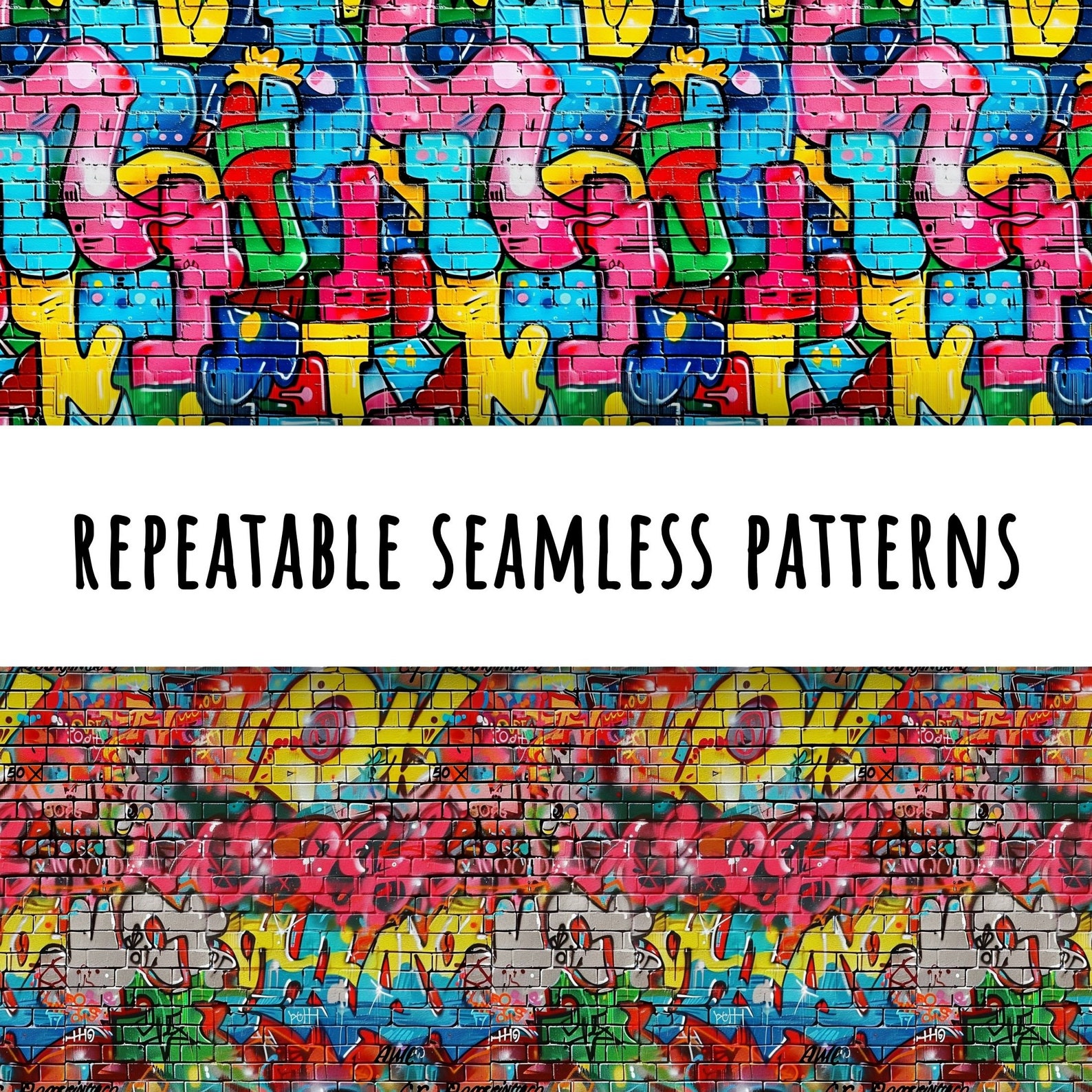42 Graffiti Wall Digital Papers: Street Art Backgrounds (digital ...
