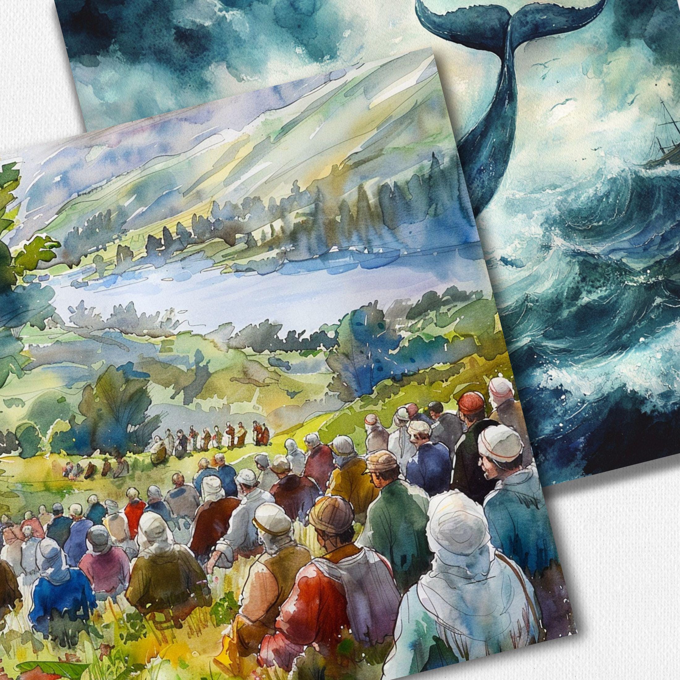 Watercolor Bible Landscapes Clipart: Old & New Testament (40 JPG ...