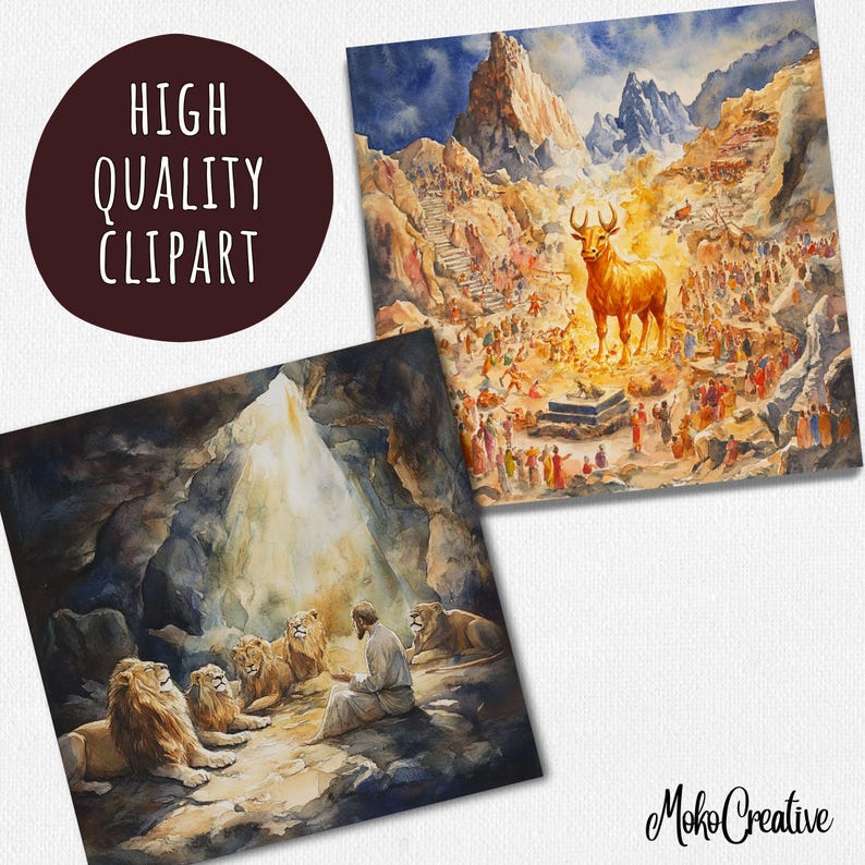 Watercolor Bible Landscapes Clipart: Old & New Testament (40 JPG ...
