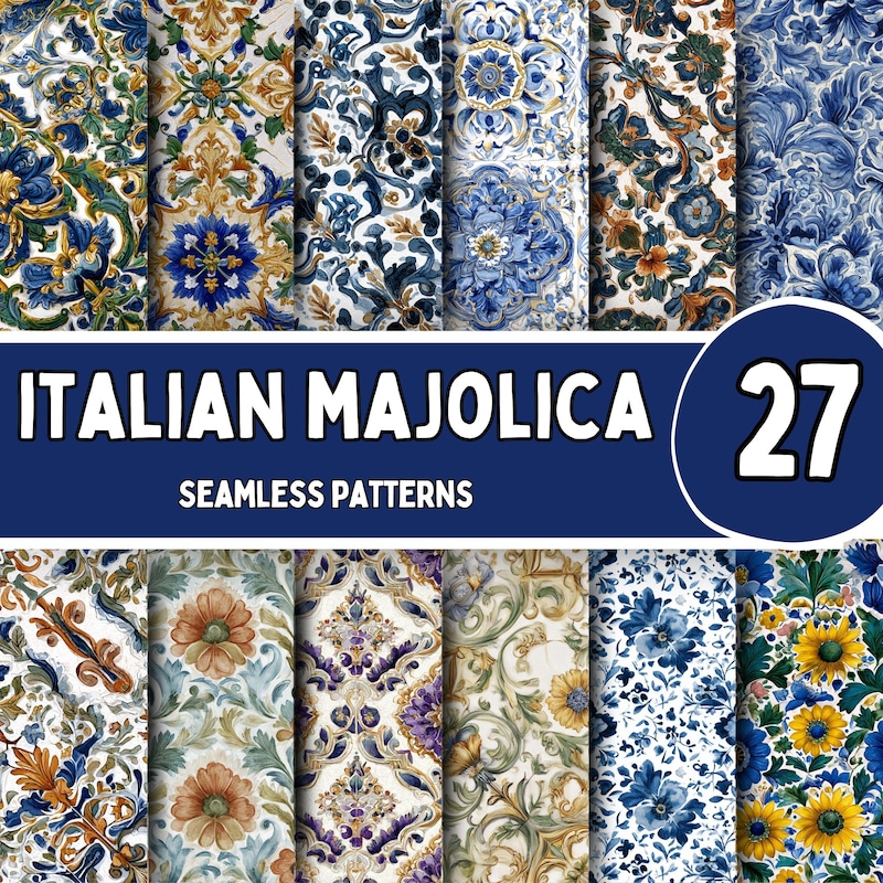 Majolica Pattern Template - Etsy