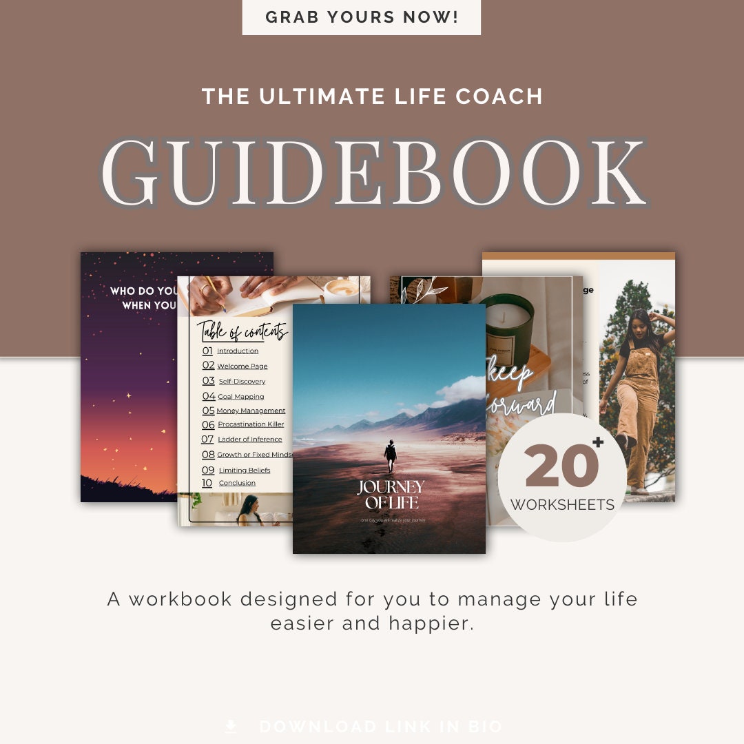 Life Coach Worksheet Bundle coaching Planner Printable Self-love ...