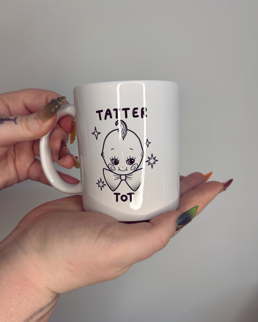 Tatter Tot Mug - Tattoo Artist Apprentice Tattooer Merch Kewpie Mug ...