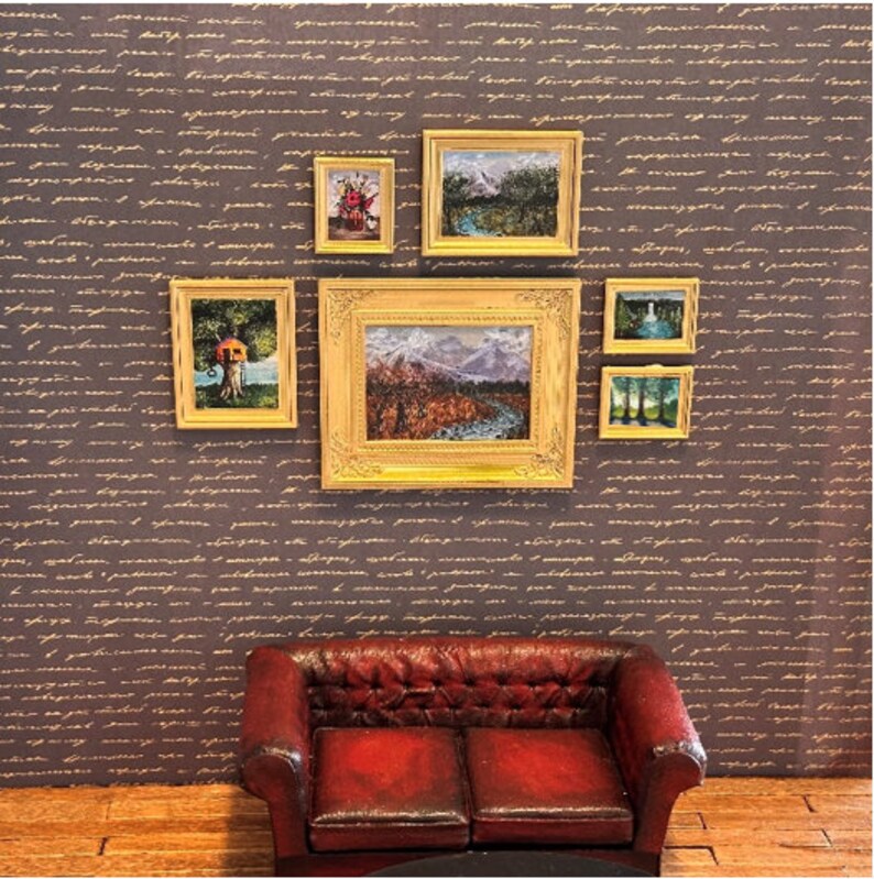Miniature Art Collection Gallery Wall Option 2: 6 Exclusive Paintings ...