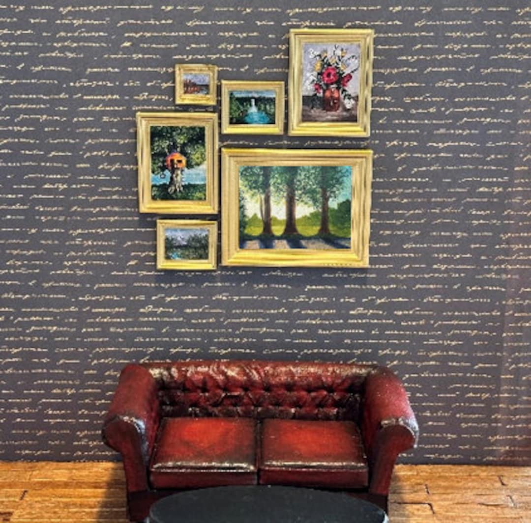 Miniature Art Collection Gallery Wall Option 1: 6 Exclusive Paintings ...
