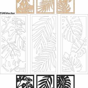Leaves, Botanical Wall Art, Laser Cut, Svg/dxf, Nature-inspired Decor ...