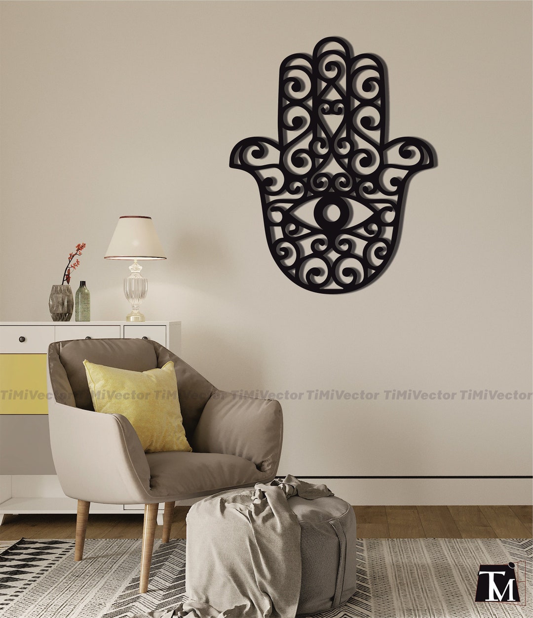 Hamsa Hand: Dxf, Eps, Svg, Cdr Files for Laser Cutting, Plasma ...
