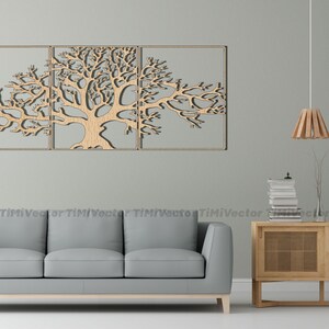 Laser Cut Tree Wall Art: Intricate Metal Home Decor (digital Download ...