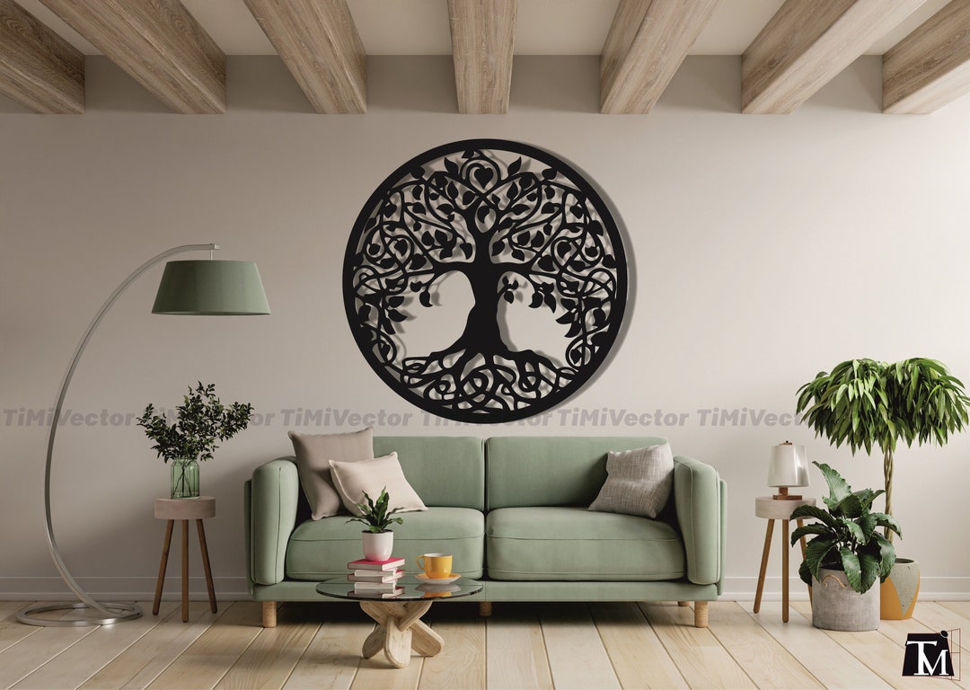 Round Tree of Life Dxf, Eps, Svg, Cdr Files for Laser Cutting, Plasma ...