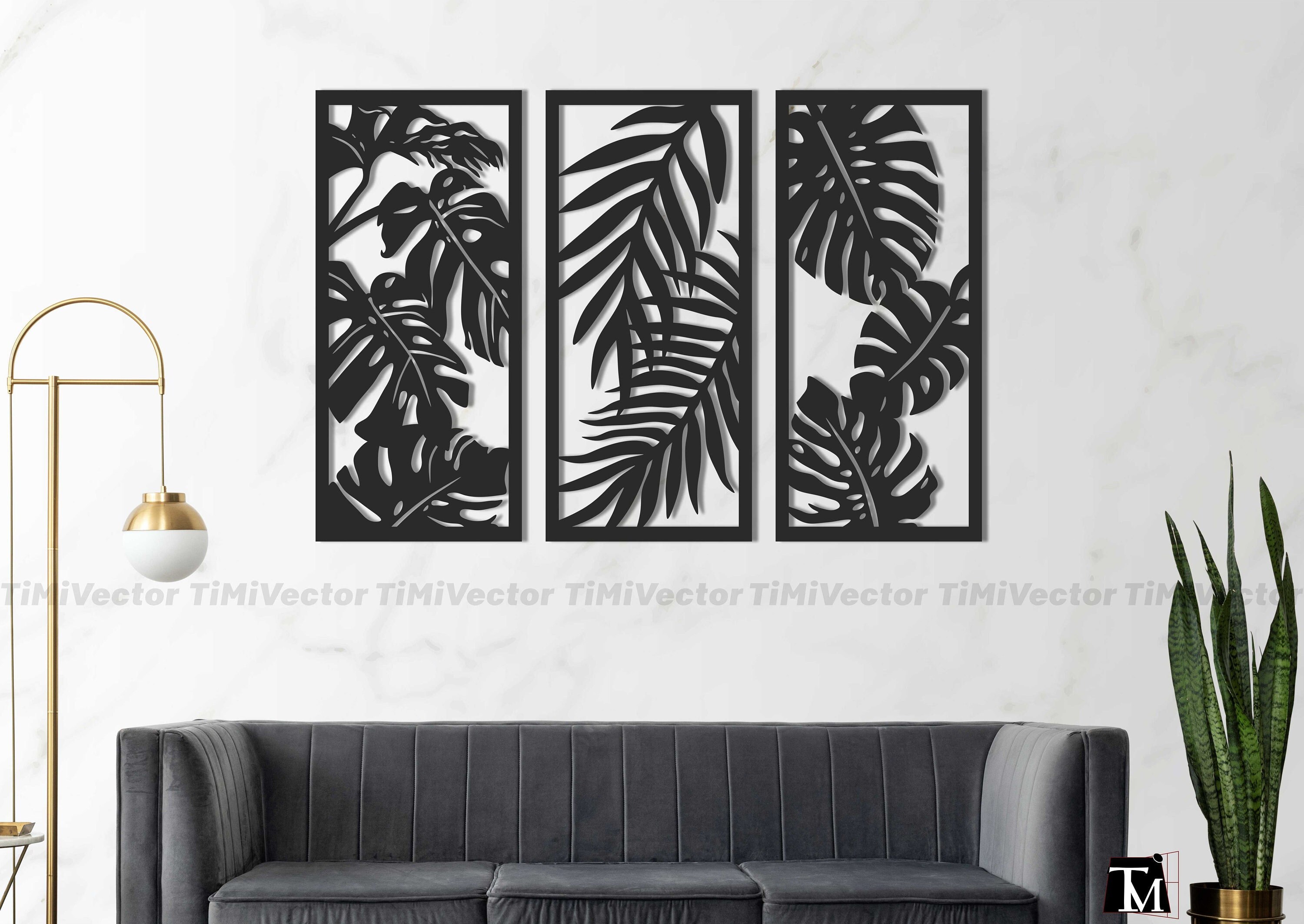 Leaves, Botanical Wall Art, Laser Cut, Svg/dxf, Nature-inspired Decor ...