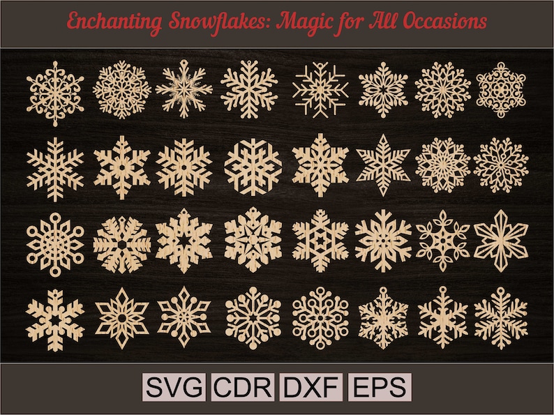 Christmas Snowflake Svg Bundle, Laser Cut Templates, Dxf Files for Cnc ...