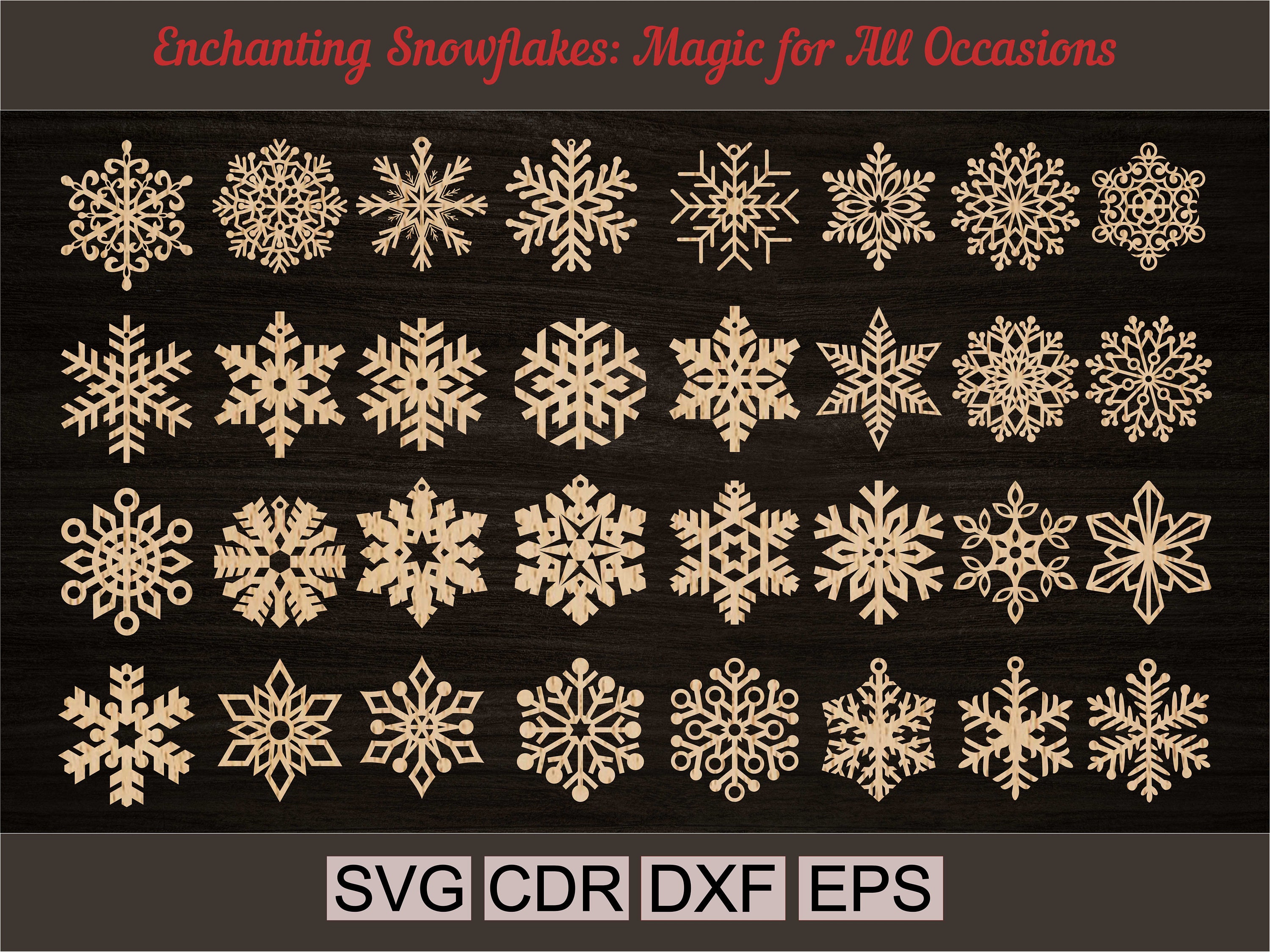 Christmas Snowflake Svg Bundle, Laser Cut Templates, Dxf Files for Cnc ...