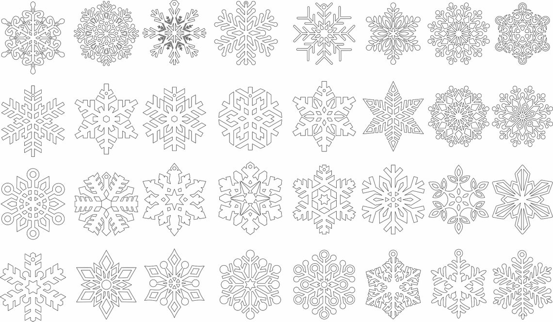 Christmas Snowflake Svg Bundle, Laser Cut Templates, Dxf Files for Cnc ...