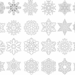 Christmas Snowflake Svg Bundle, Laser Cut Templates, Dxf Files for Cnc ...
